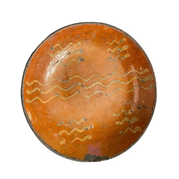 Art | Redware Plate Vintage Circa 180s Pennsylvania Dutch Redware Plate ...